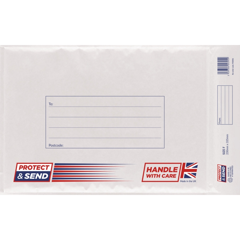 Wholesale Stationers -PADDED ENVELOPES,Size F White Protect & Send ...