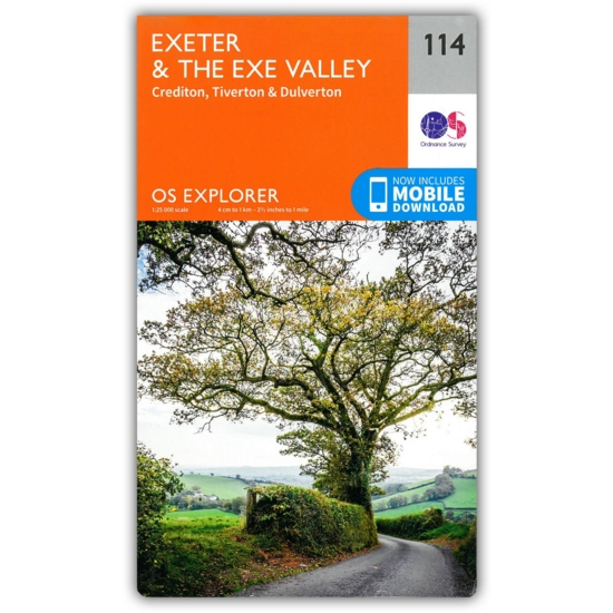 Wholesale Stationers -MAP,O/S Exeter & Exe Valley Explorer 2.5in